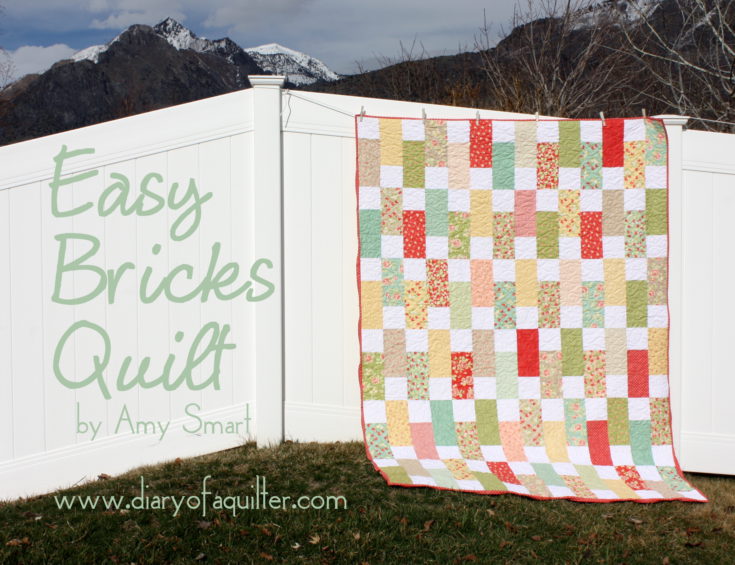 Easy Bricks Quilt Tutorial - Diary of a Quilter - a quilt blog