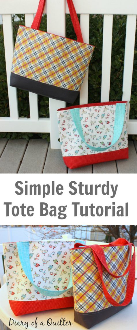 Simple Sturdy Tote Bag tutorial