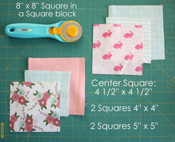 Square in a Square Quilt block tutorial by Amy Smart | Diary of a Quilter