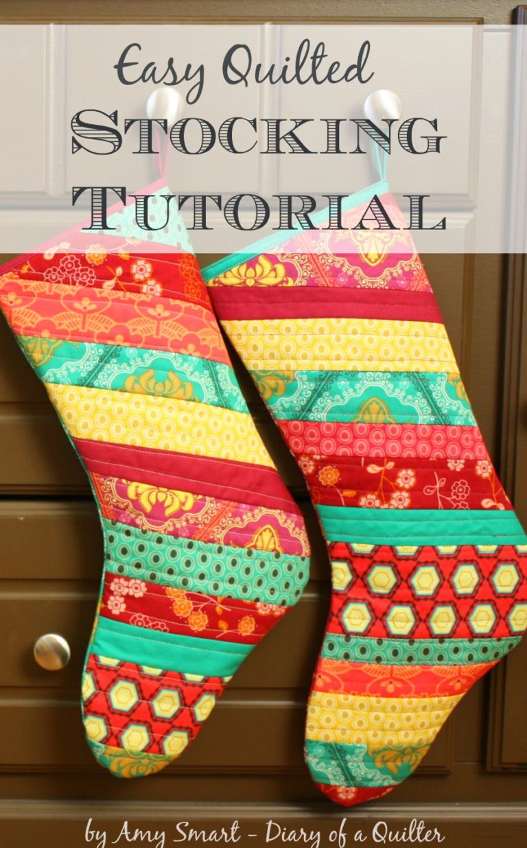 Easy Quilted Christmas Stocking Tutorial - Diary of a Quilter - a quilt ...