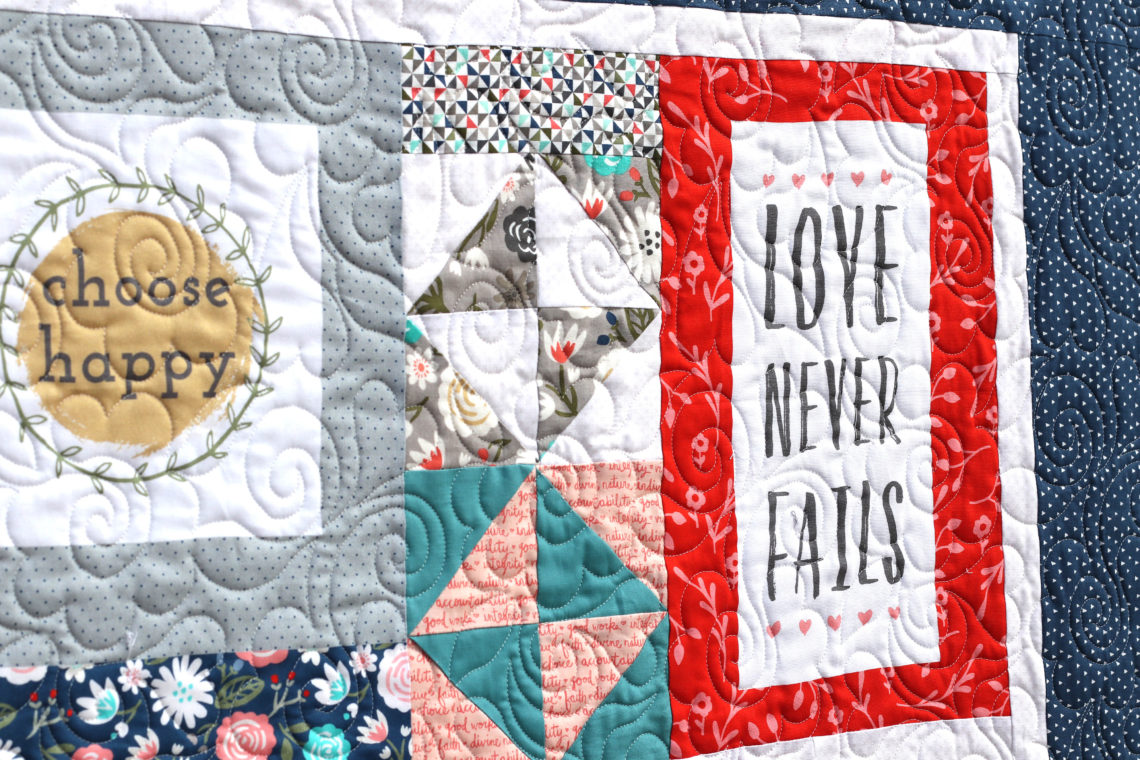 Heart and Soul fabric panel by Deena Rutter