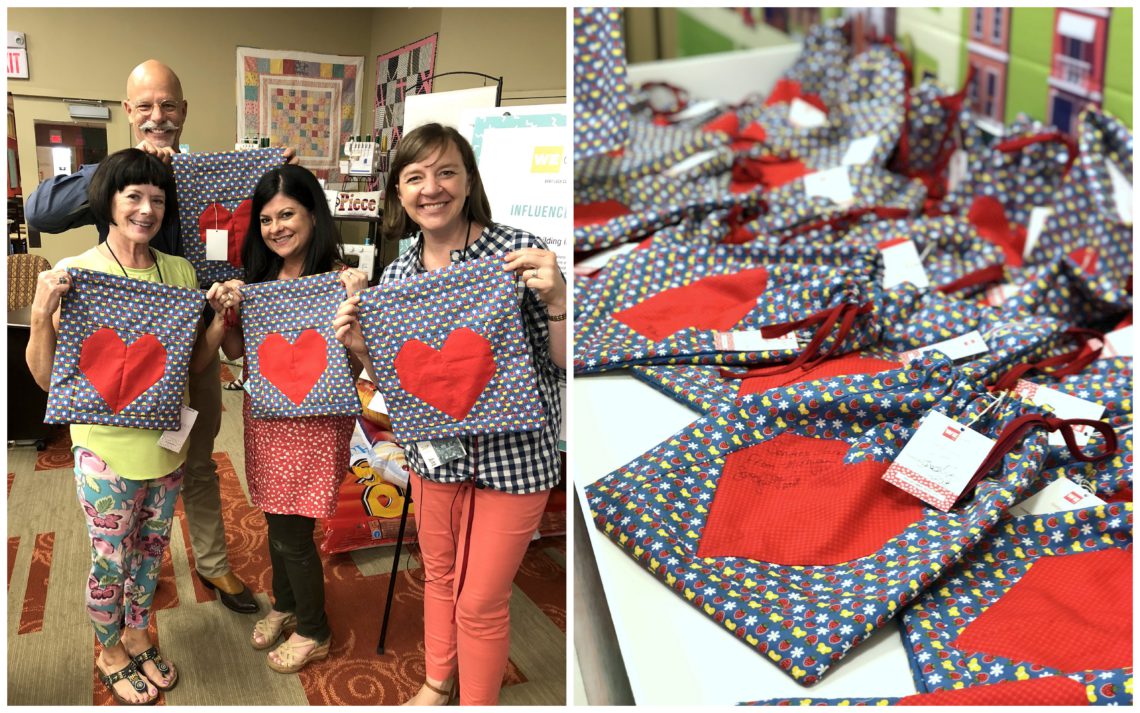 Easy Heart Lined Drawstring Bag Tutorial