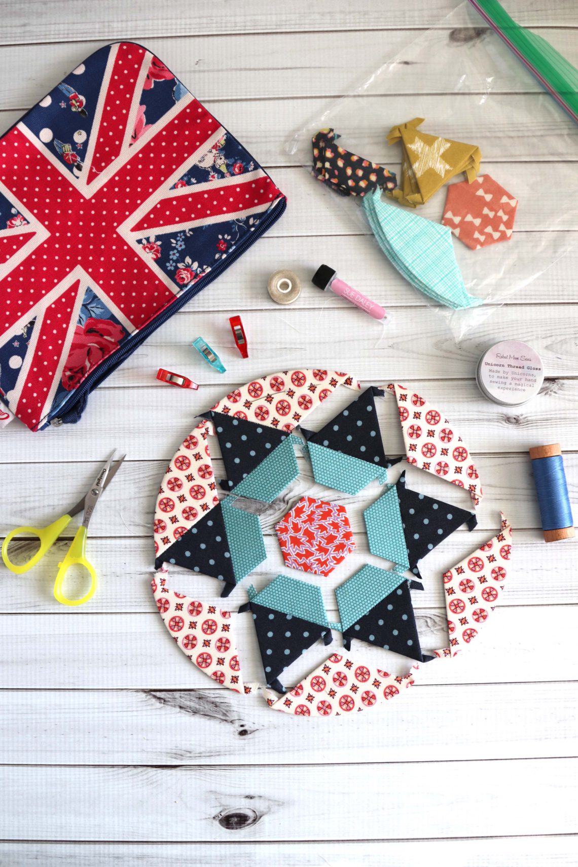 My Summer English Paper Piecing project - Diary of a Quilter - a quilt blog
