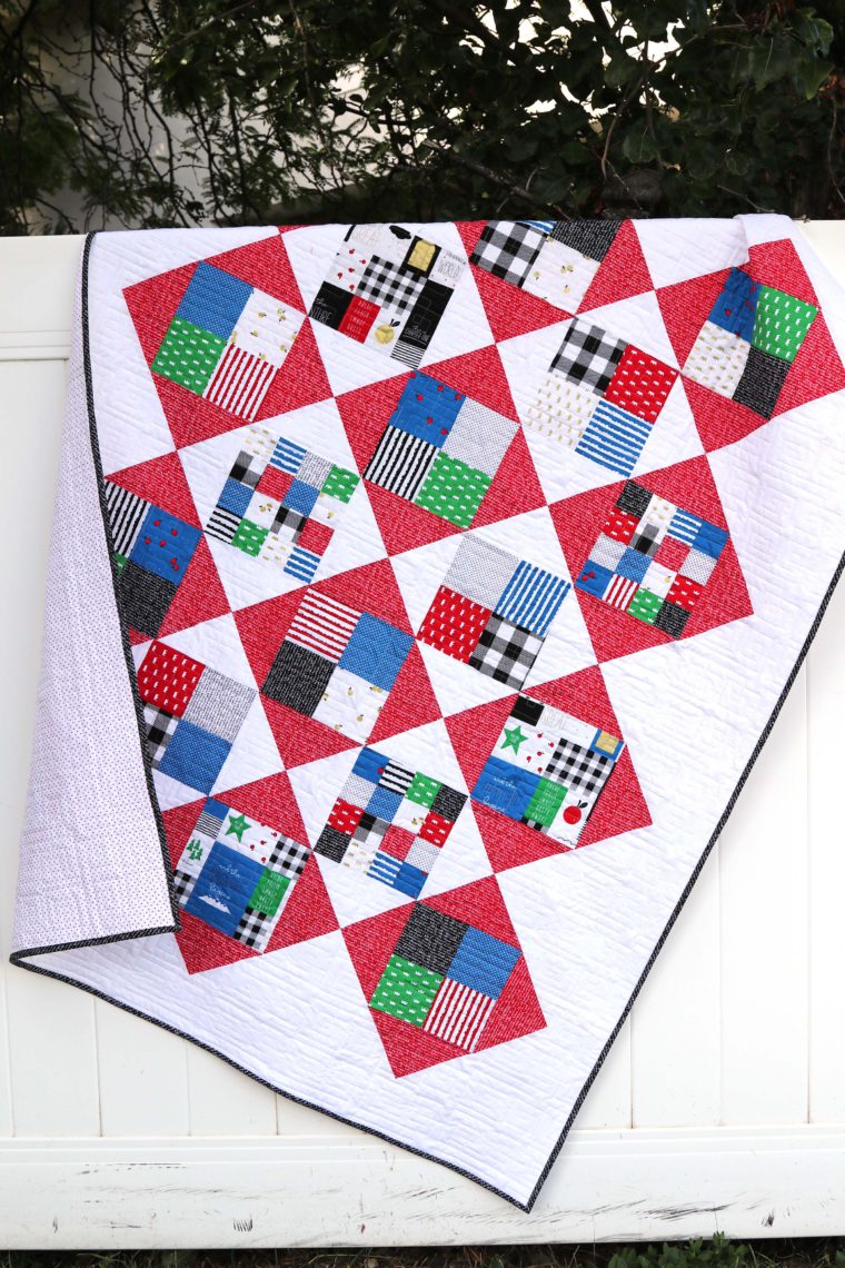Four Square Quilt Tutorial - featuring Let Them Be Little - Diary of a ...