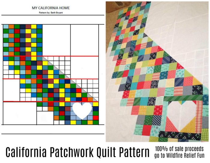 California Pixelated Patchwork Quilt - Diary of a Quilter - a quilt blog