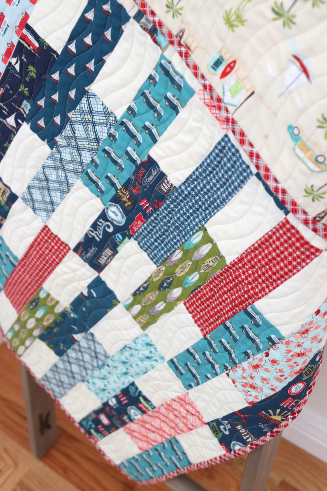 Offshore Crib Quilt Tutorial for Precuts - Diary of a Quilter - a quilt ...