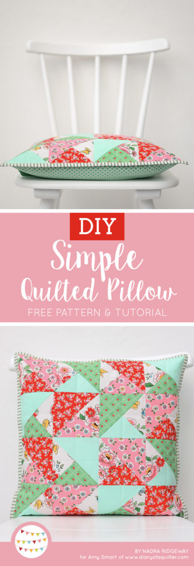 Simple Quilted Pillow Tutorial from Nadra of Ellis & Higgs - Diary of a ...