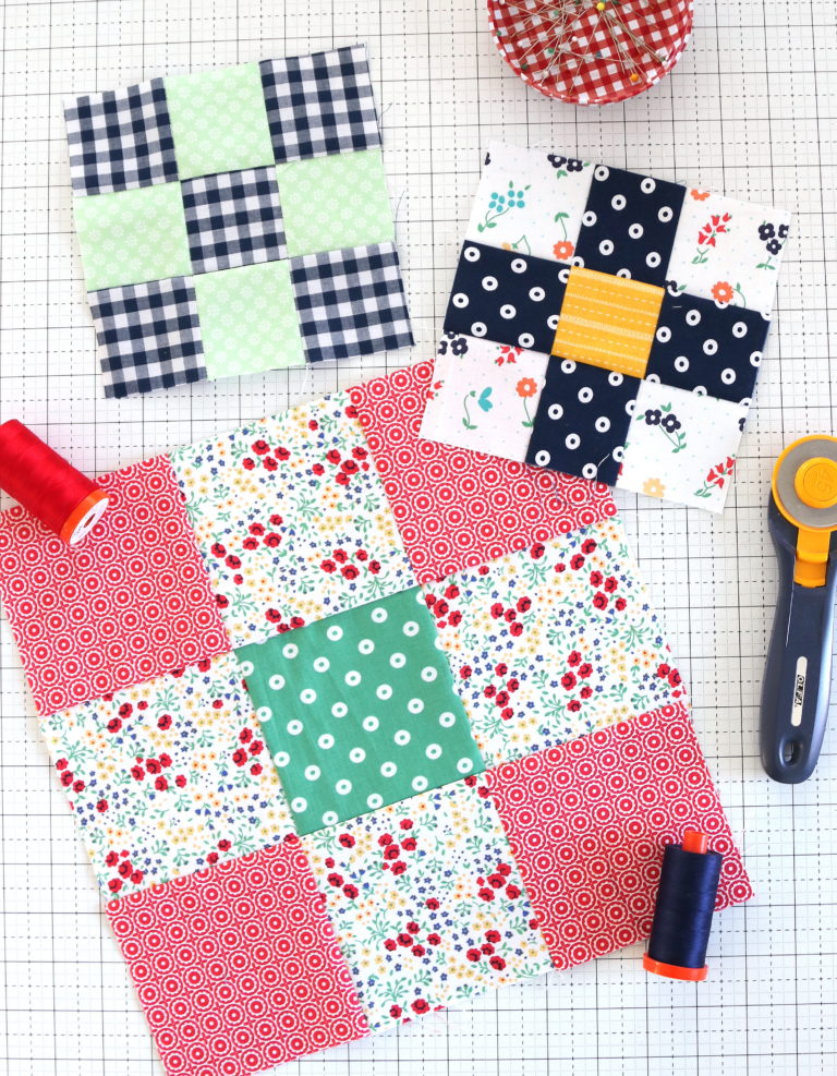 Nine Patch Quilt Blocks + Quilt Tutorials - Diary of a Quilter - a ...