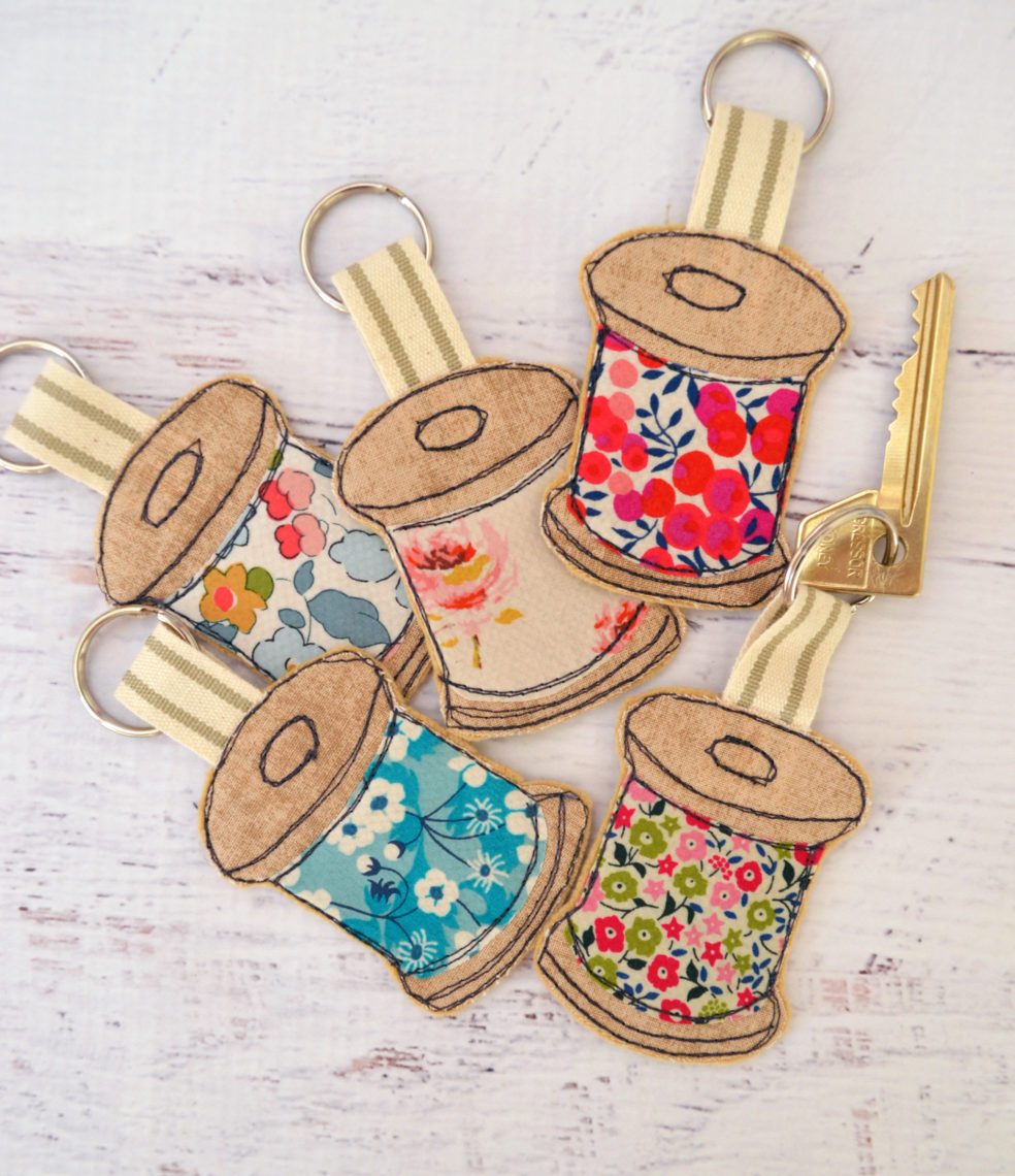 Handmade Spool-inspired Key Fobs - Diary of a Quilter - a quilt blog