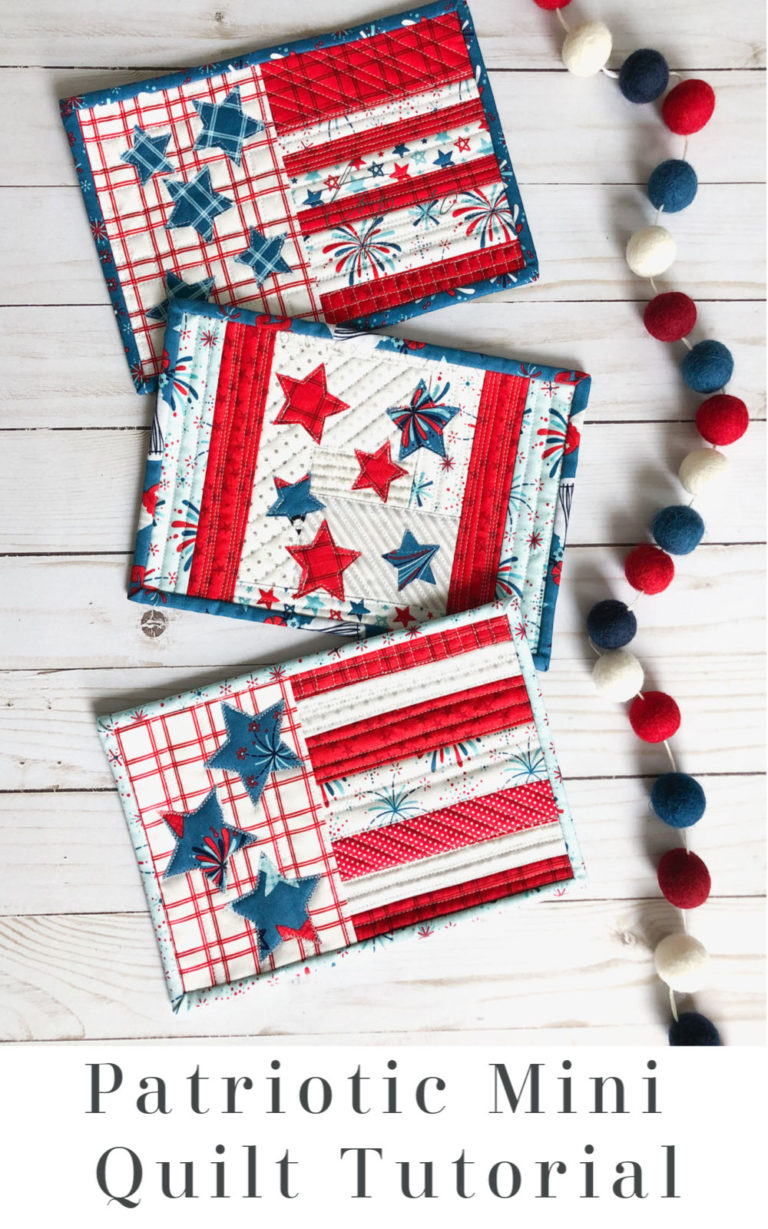 Patriotic US Flag Mini Quilt - Diary of a Quilter - a quilt blog