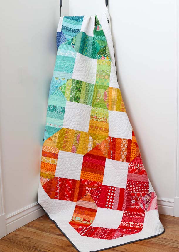 New Quilt Pattern: Scrap Happy Rainbow Connection by Amy Smart