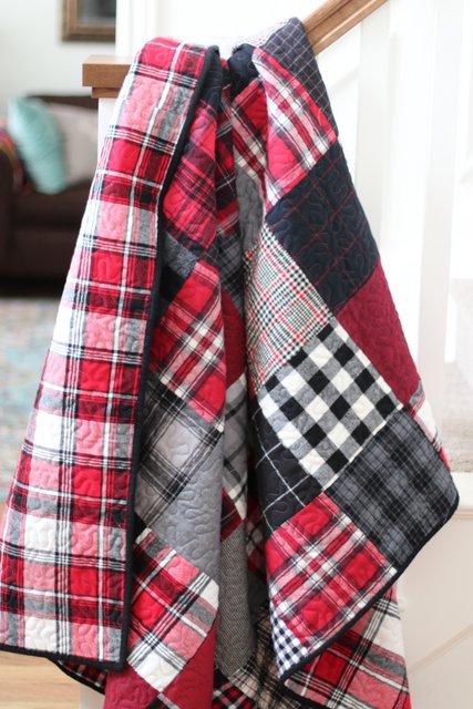 Flannel Plaid Patchwork Quilt - Diary of a Quilter - a quilt blog