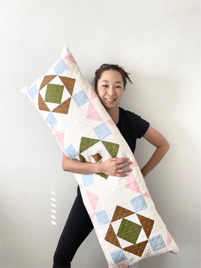 Quilted Body Pillow with Fabric Scraps Tutorial - Diary of a Quilter ...