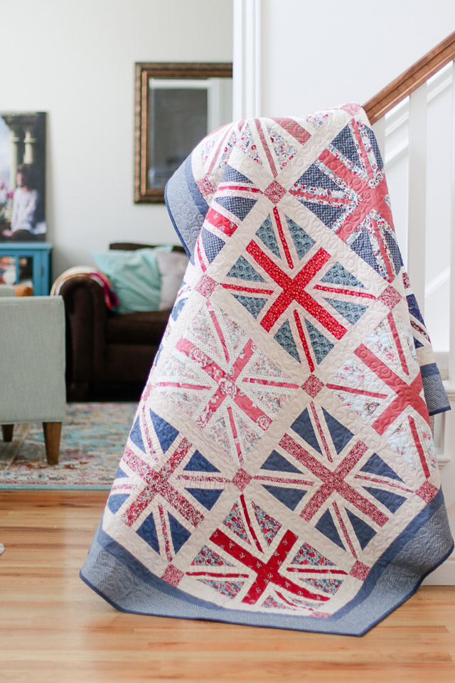 Liberty + Jane Austen Union Jack Quilt - Diary of a Quilter - a quilt blog