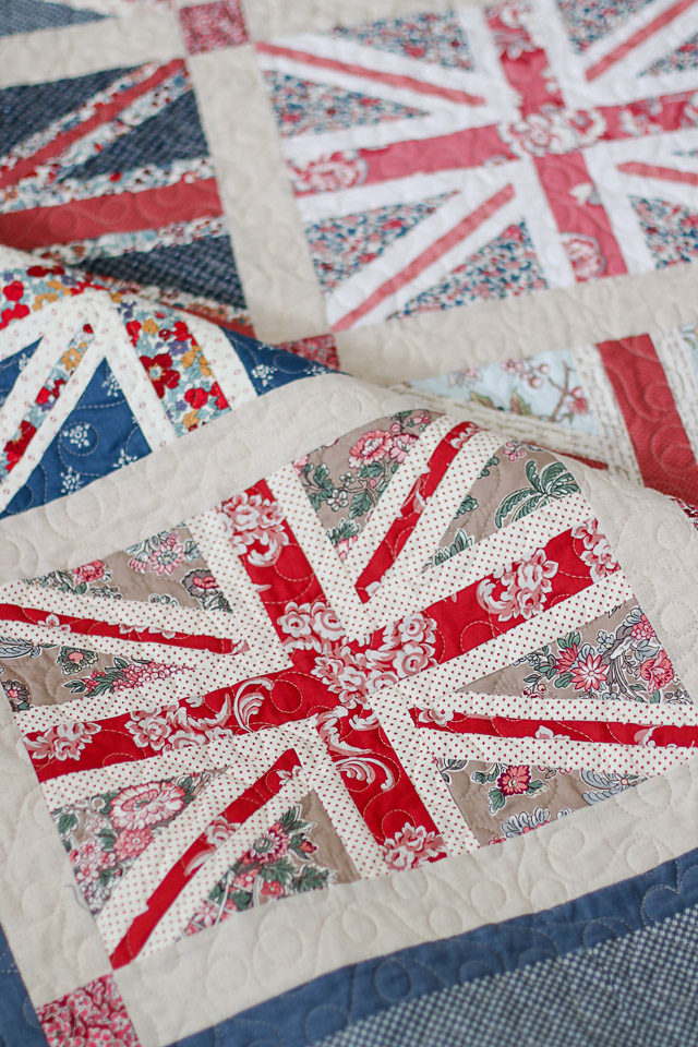Liberty + Jane Austen Union Jack Quilt - Diary of a Quilter - a quilt blog