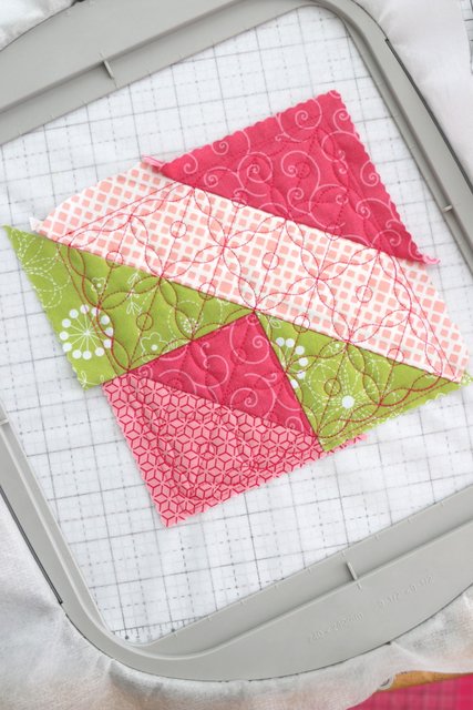 Machine Embroidered Quilt Blocks Flowers Of The Month Quilt Block