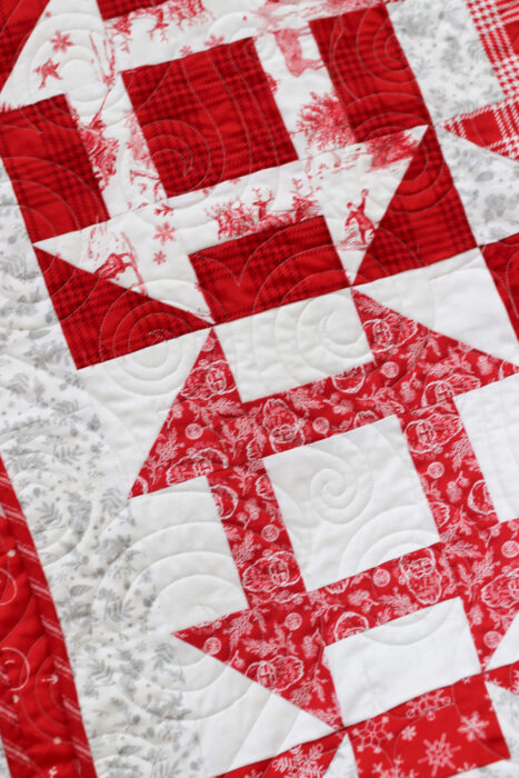 Red + White Fast Churn Dash Quilt - Diary of a Quilter - a quilt blog