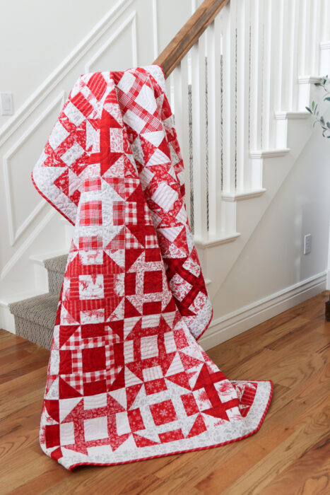 Red + White Fast Churn Dash Quilt - Diary of a Quilter - a quilt blog