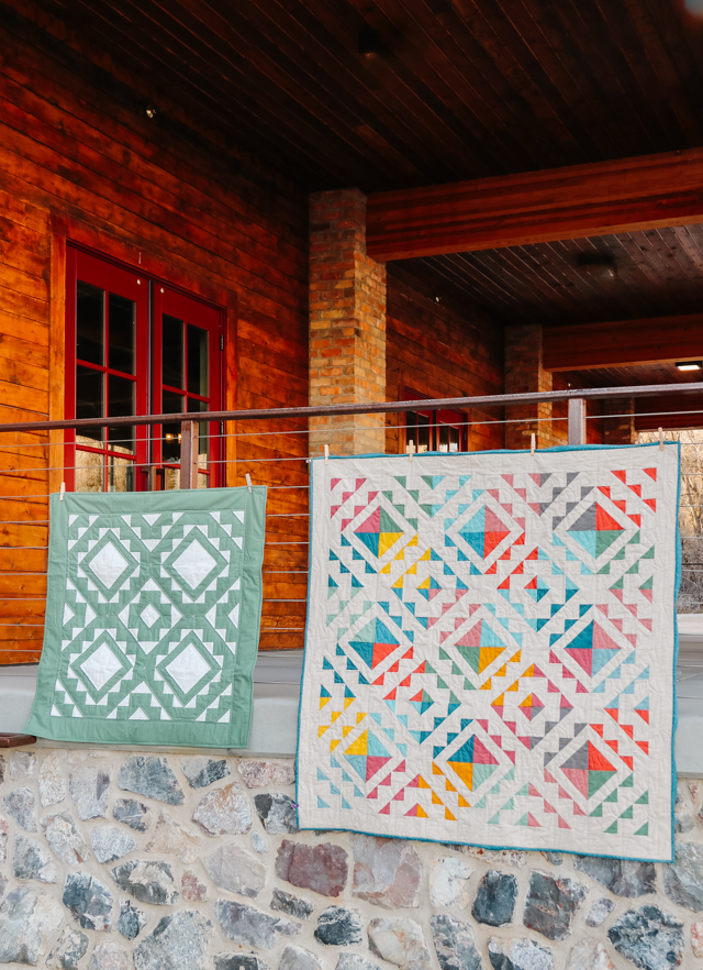 Cascade Falls Quilts in Solids - Diary of a Quilter - a quilt blog