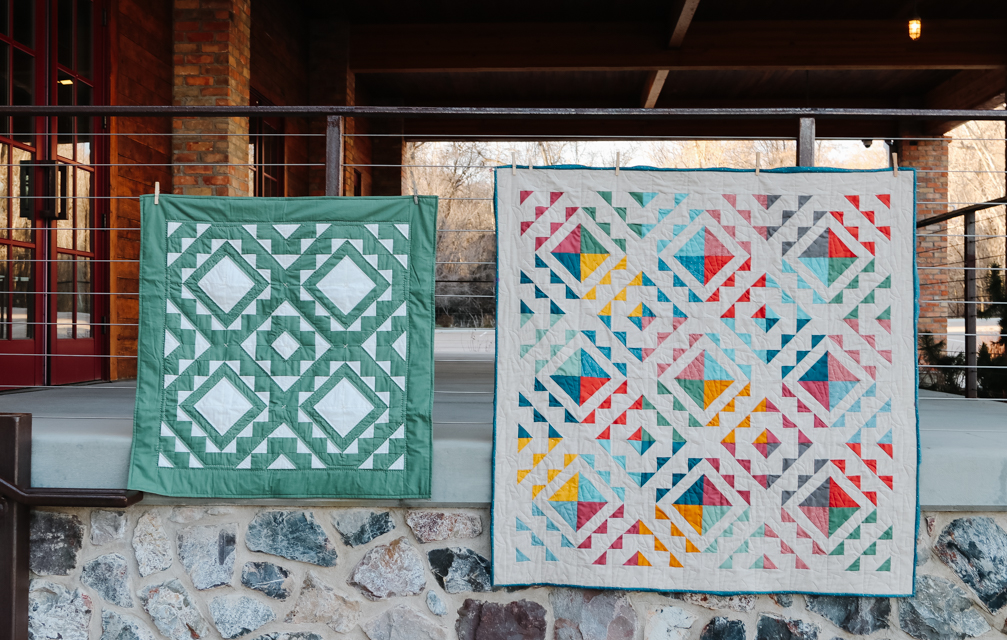 Cascade Falls Quilts in Solids - Diary of a Quilter - a quilt blog