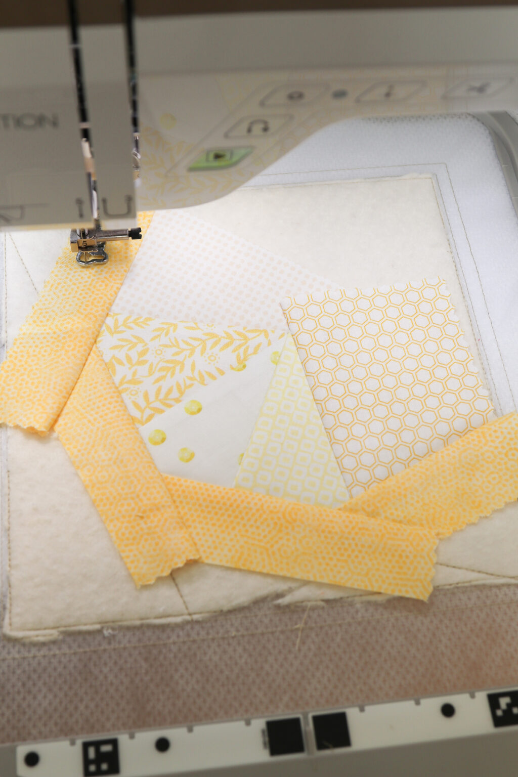 Citrus Foundation Pieced block with ME Time Embroidery - Diary of a ...