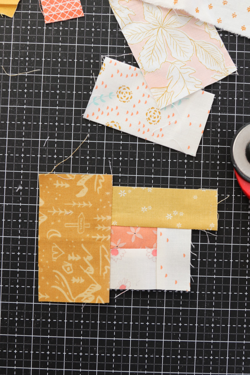 Improv Log Cabin Block Tutorial - Diary of a Quilter - a quilt blog