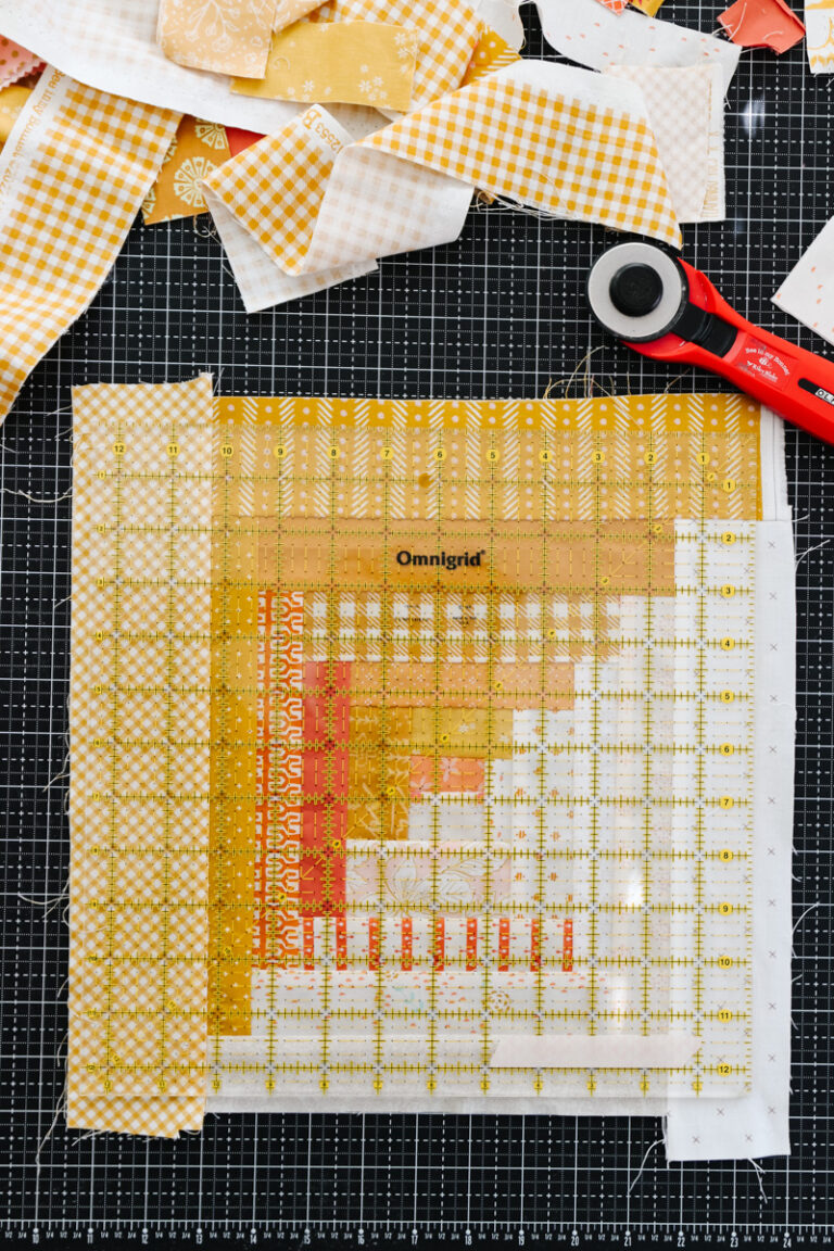 Improv Log Cabin Block Tutorial - Diary of a Quilter - a quilt blog
