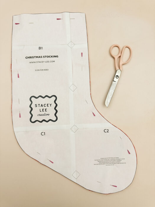 Quilted Christmas Stocking Tutorial with Free Template!