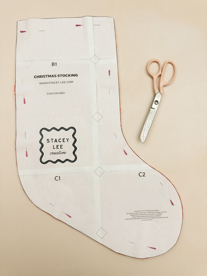 Quilted Christmas Stocking Tutorial with Free Template!