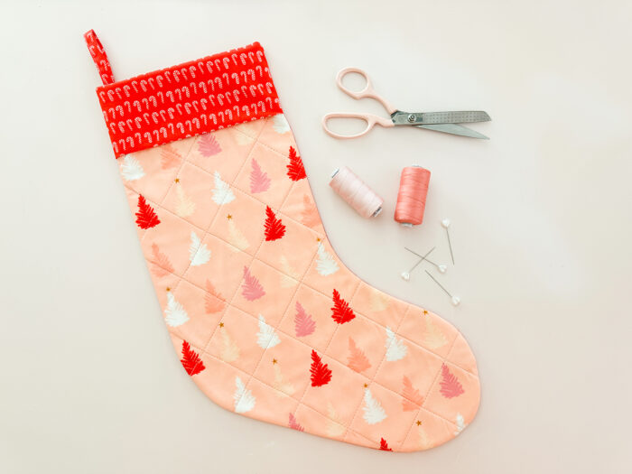 Quilted Christmas Stocking Tutorial with Free Template!