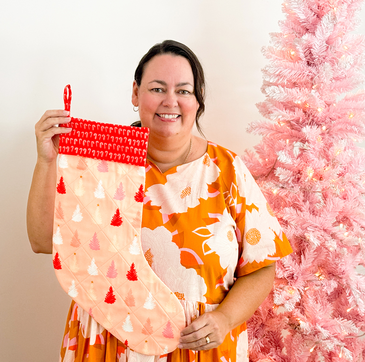 Quilted Christmas Stocking Tutorial with Free Template!