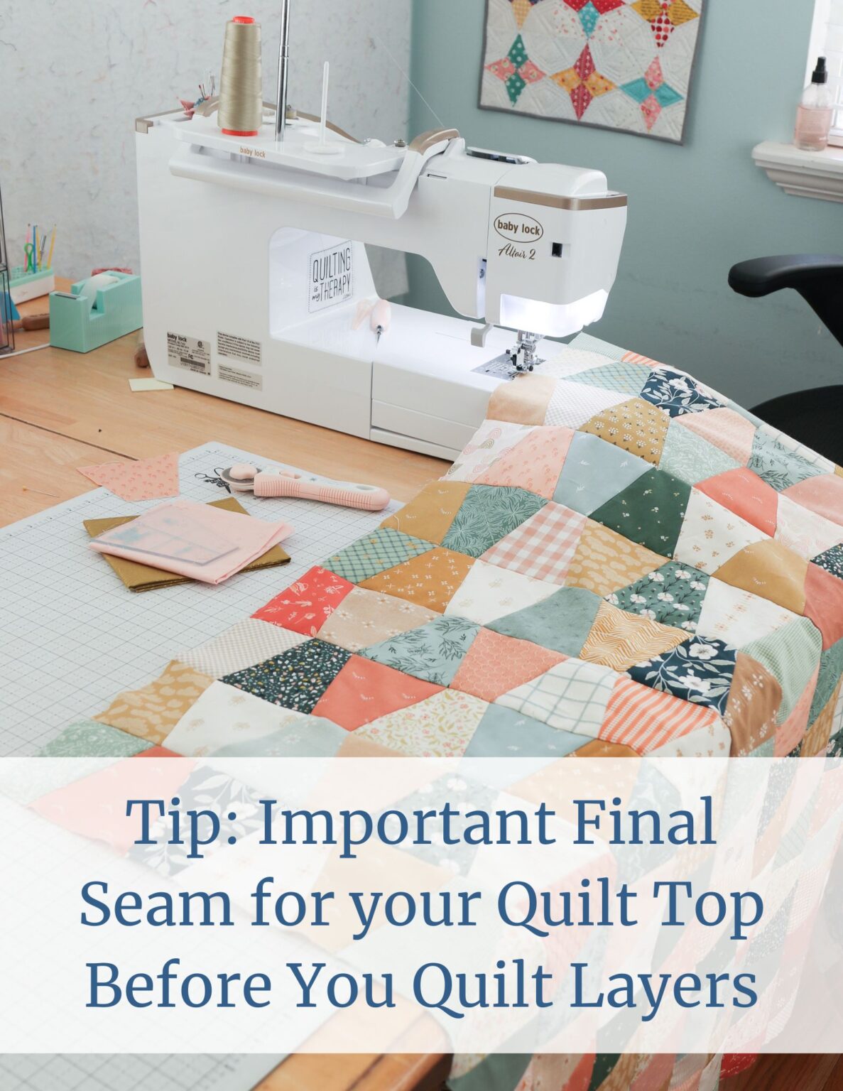 Quick Machine Quilting Tip: Secure Your Quilt's Pieced Edges First - Diary of a Quilter - a ...