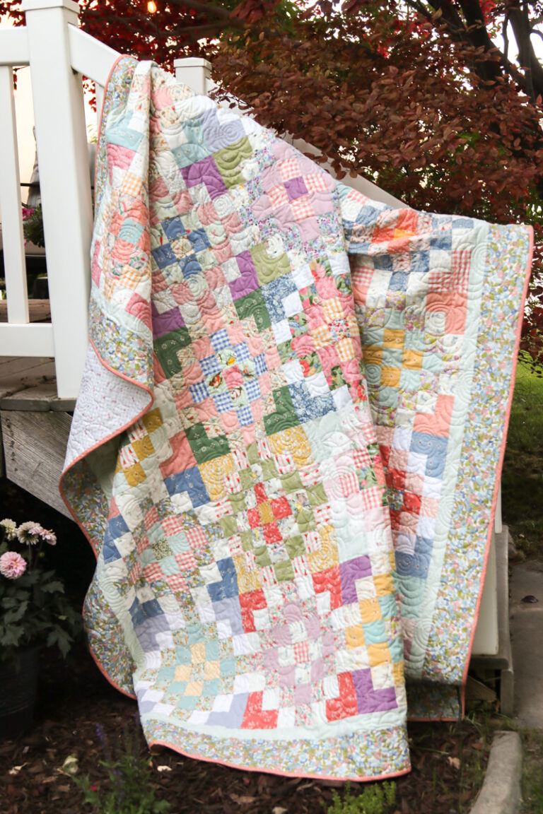 Checkered Garden Pastels Quilt - Diary of a Quilter - a quilt blog