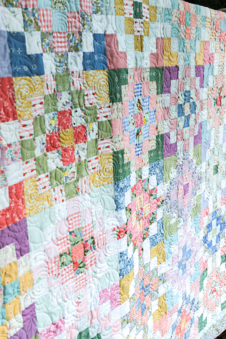 Checkered Garden Pastels Quilt - Diary of a Quilter - a quilt blog