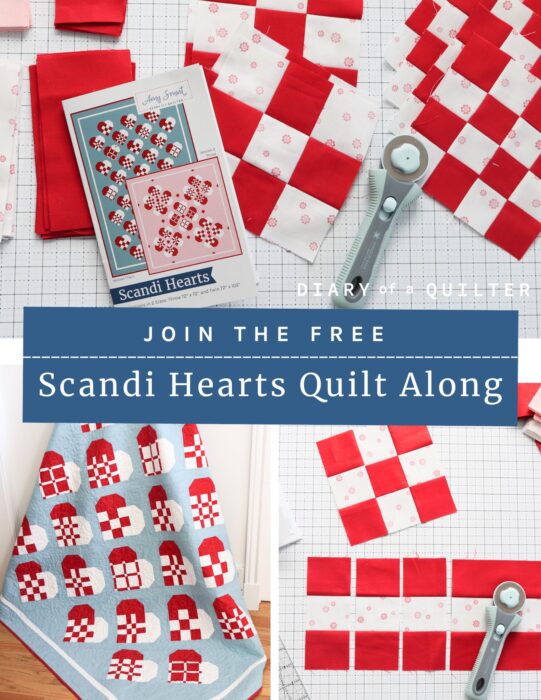 Week 4 ️ Scandi Hearts Quilt Along - Diary of a Quilter - a quilt blog