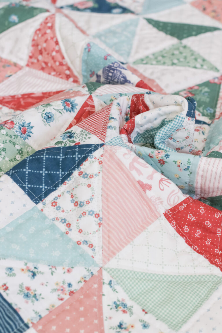 Half-Square Triangle Crib Quilt Pattern for 5